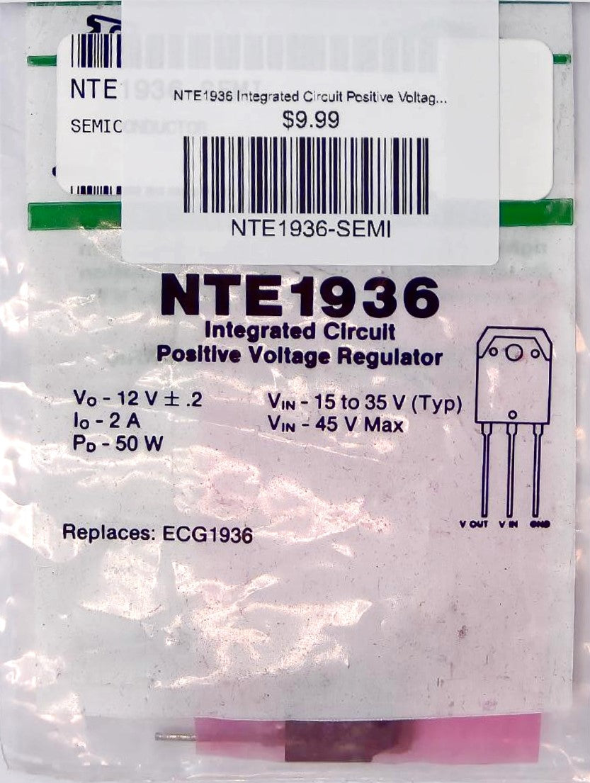 NTE1936 Integrated Circuit Positive Voltage Regulator – TekShack