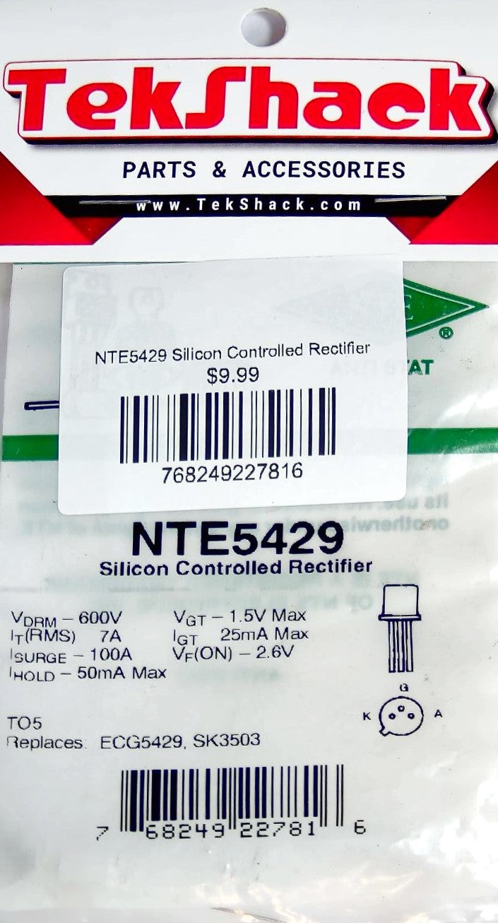 NTE5429 Silicon Controlled Rectifier – TekShack