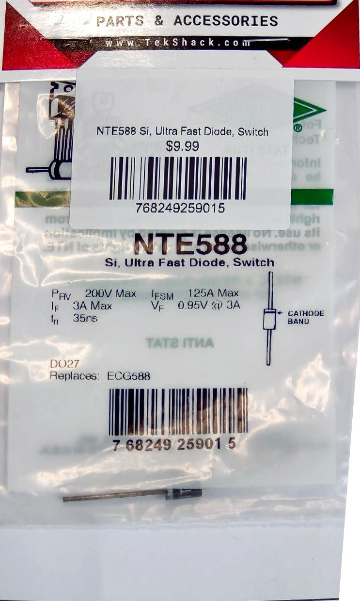 NTE588 Si, Ultra Fast Diode, Switch – TekShack