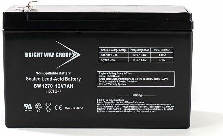 Bright Way Battery for BW 1270 SLA Battery 12V | TekShack