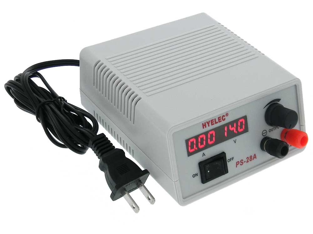 HYELEC PS-28A Regulated DC Power Supply, 1.5V-15V Adjustable Output, 2 ...