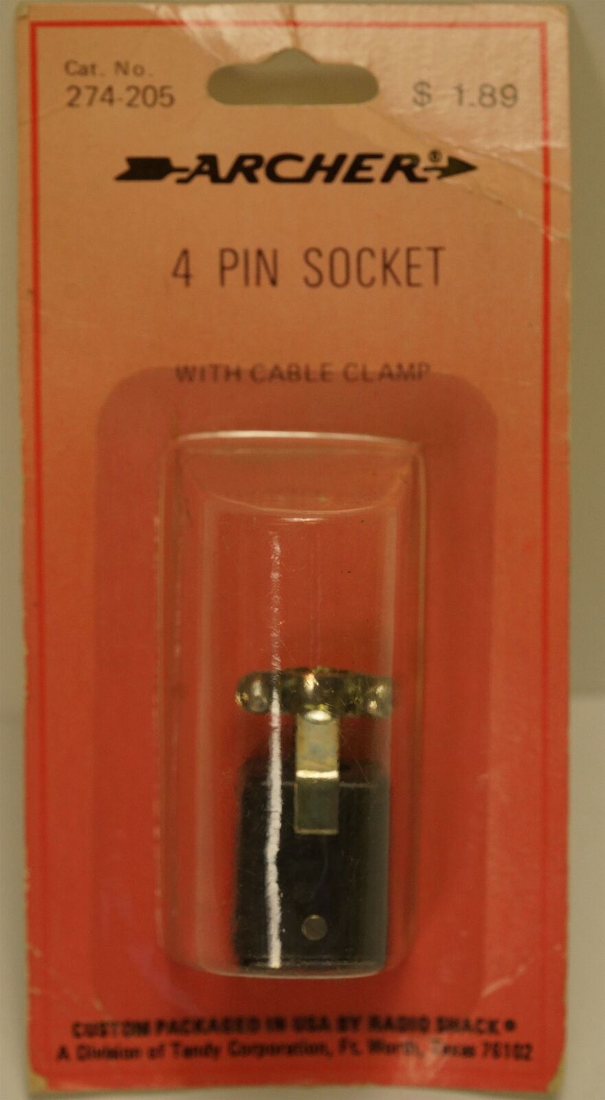 4 Pin Socket With Cable Clamp 274-205 | TekShack