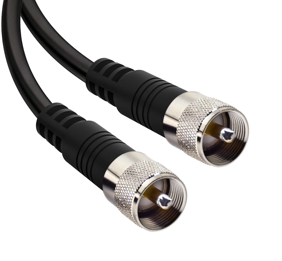 RG8x Jumper Cable, 2ft CB Coax Cable PL259 UHF Connector 50 ohm. – TekShack