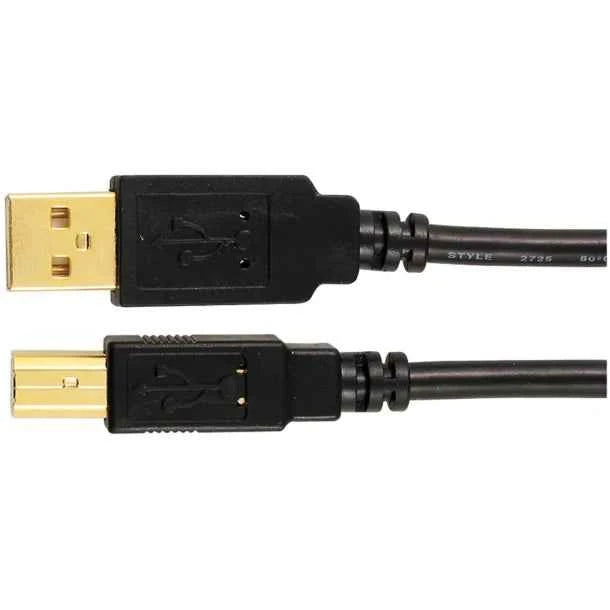 Axis™ A-Male to B-Male USB 2.0 Cable, 6ft | TekShack
