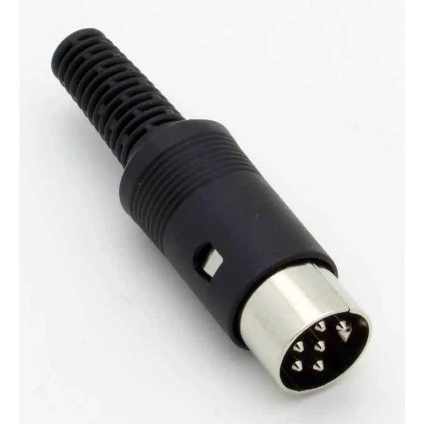 6 Pin DIN Male Inline Plug Connector | TekShack
