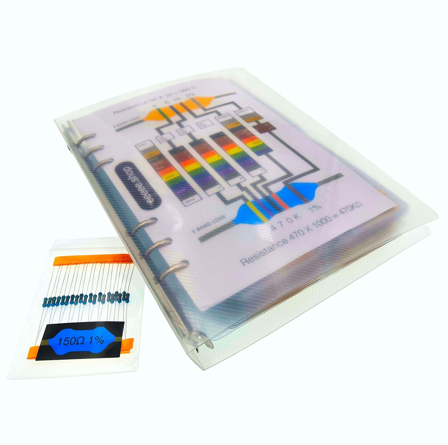 1% 0.25w Resistor Book kit, 1Ω-10MΩ | TekShack