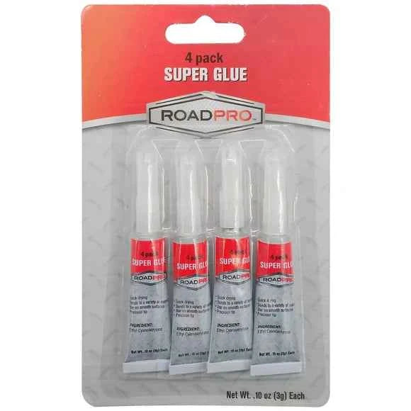 Road Pro 4 Pack .10 oz Super Glue | TekShack