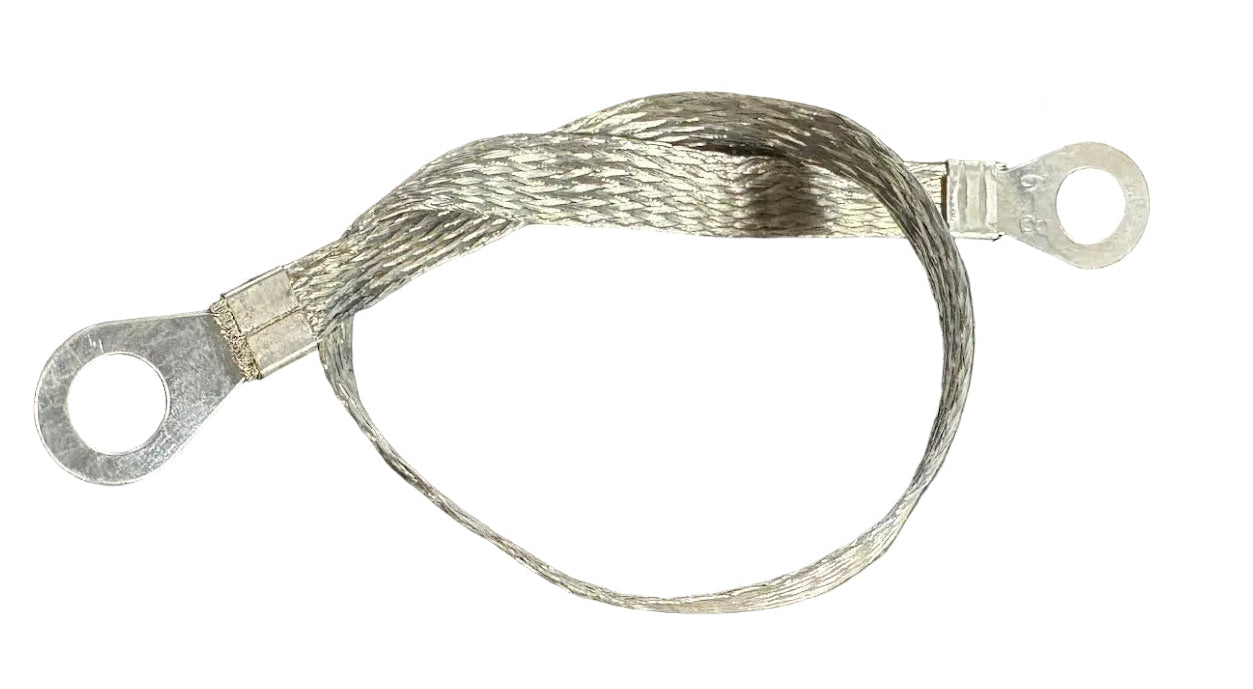 12″ x 3/8″ Braided Ground Straps 5/16" Ring Terminals – TekShack