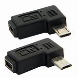 Mini USB Female to Micro USB Male 90° adapter | TekShack
