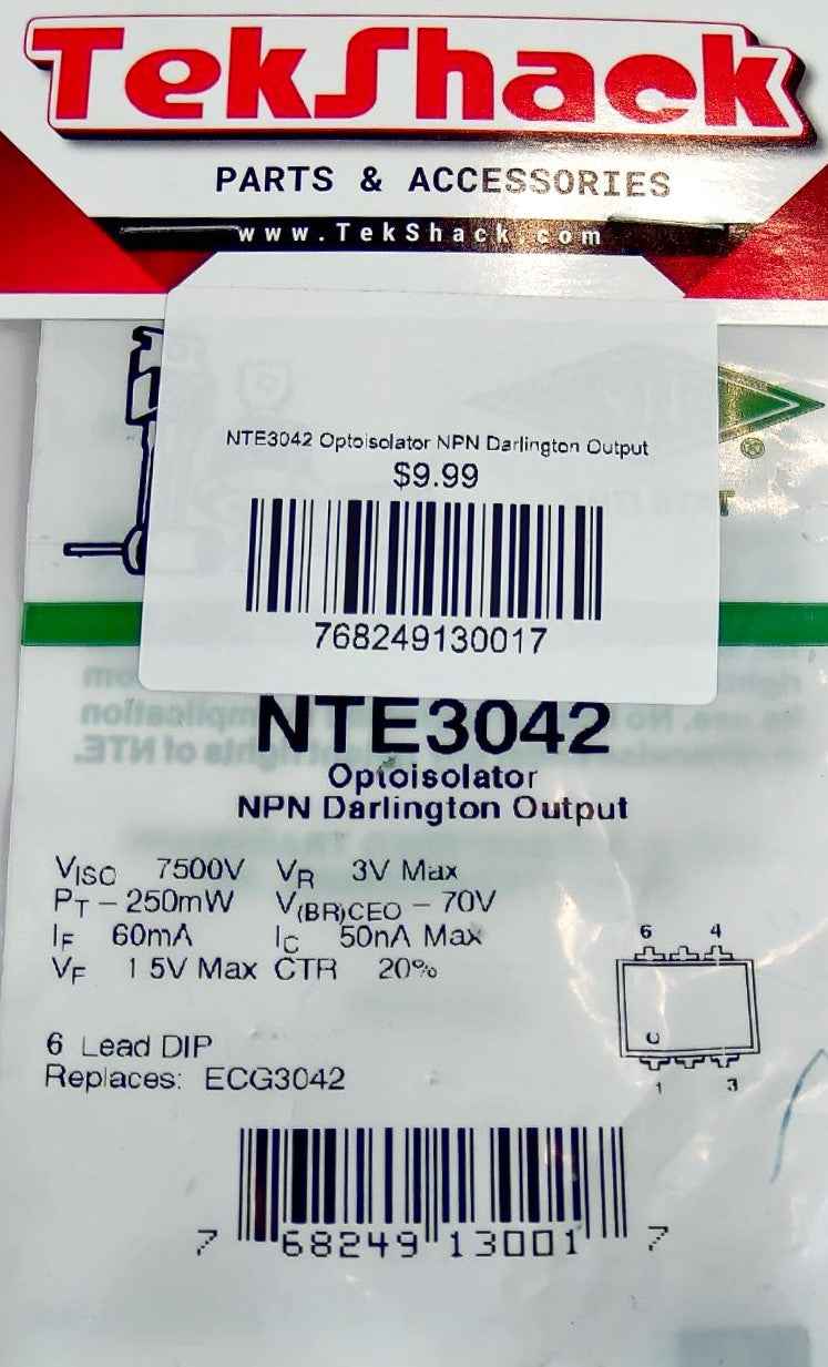 NTE3042 Optoisolator NPN Darlington Output – TekShack