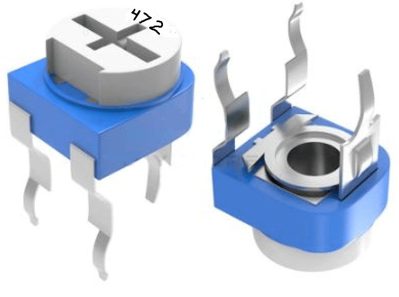 4.7k Ohm (2Pcs)Trimmer Pot Potentiometer Resistor 472 RM065 WH06-2 (2P ...