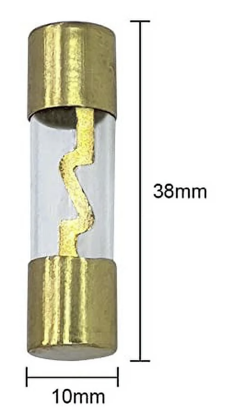 A.A AGU Fuse 100A 100 Amp Gold Glass Inline for Car/Auto/Marine Audio ...