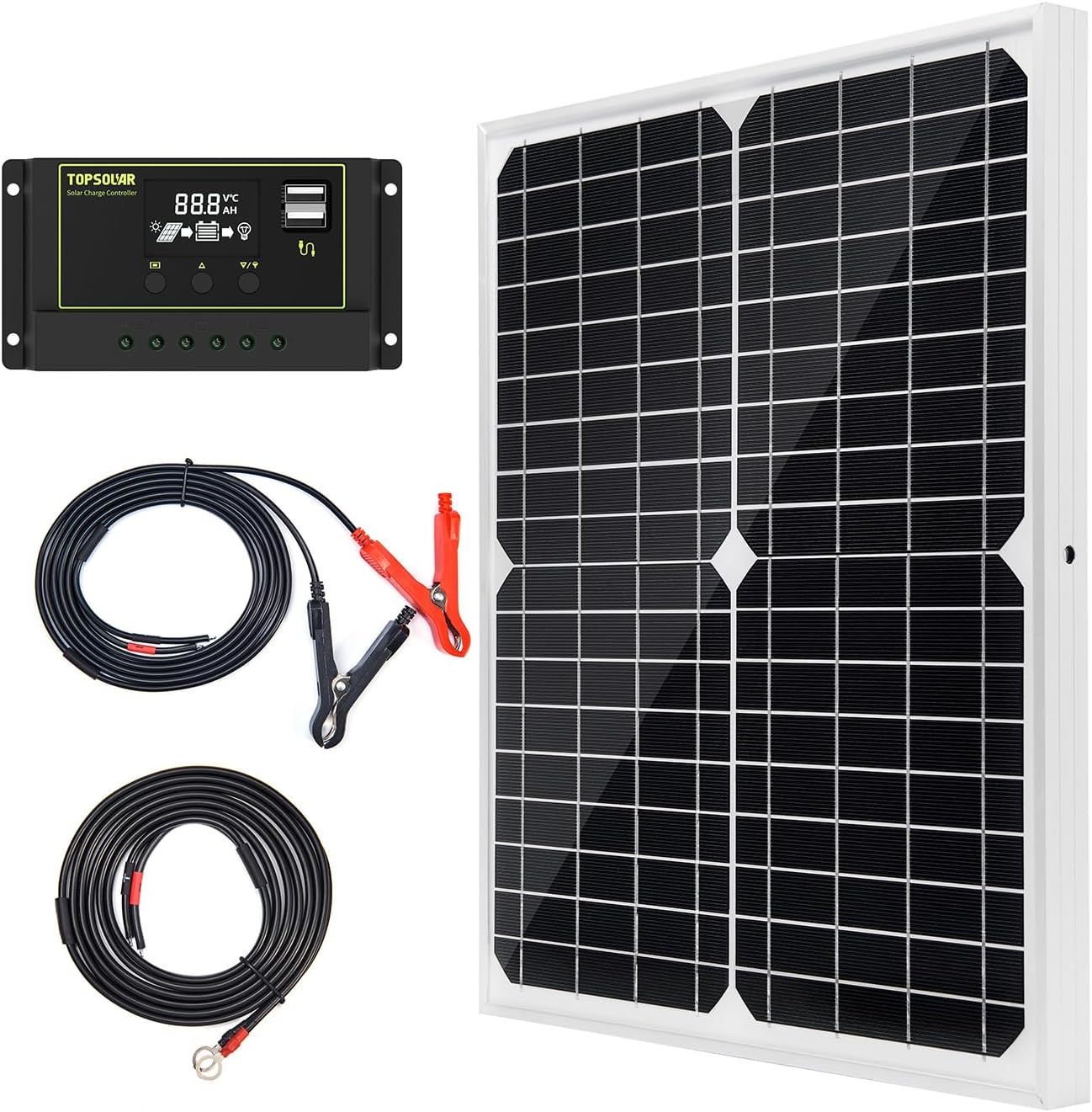 Topsolar solar panel kit 20W | TekShack