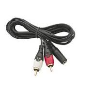 RadioShack 6-Foot 1/8-Inch Stereo Female-to-Dual Phono (RCA) Plug Y ...